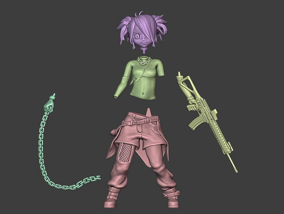 Sig 556 - Girls Frontline 3D Model by deathscythe124