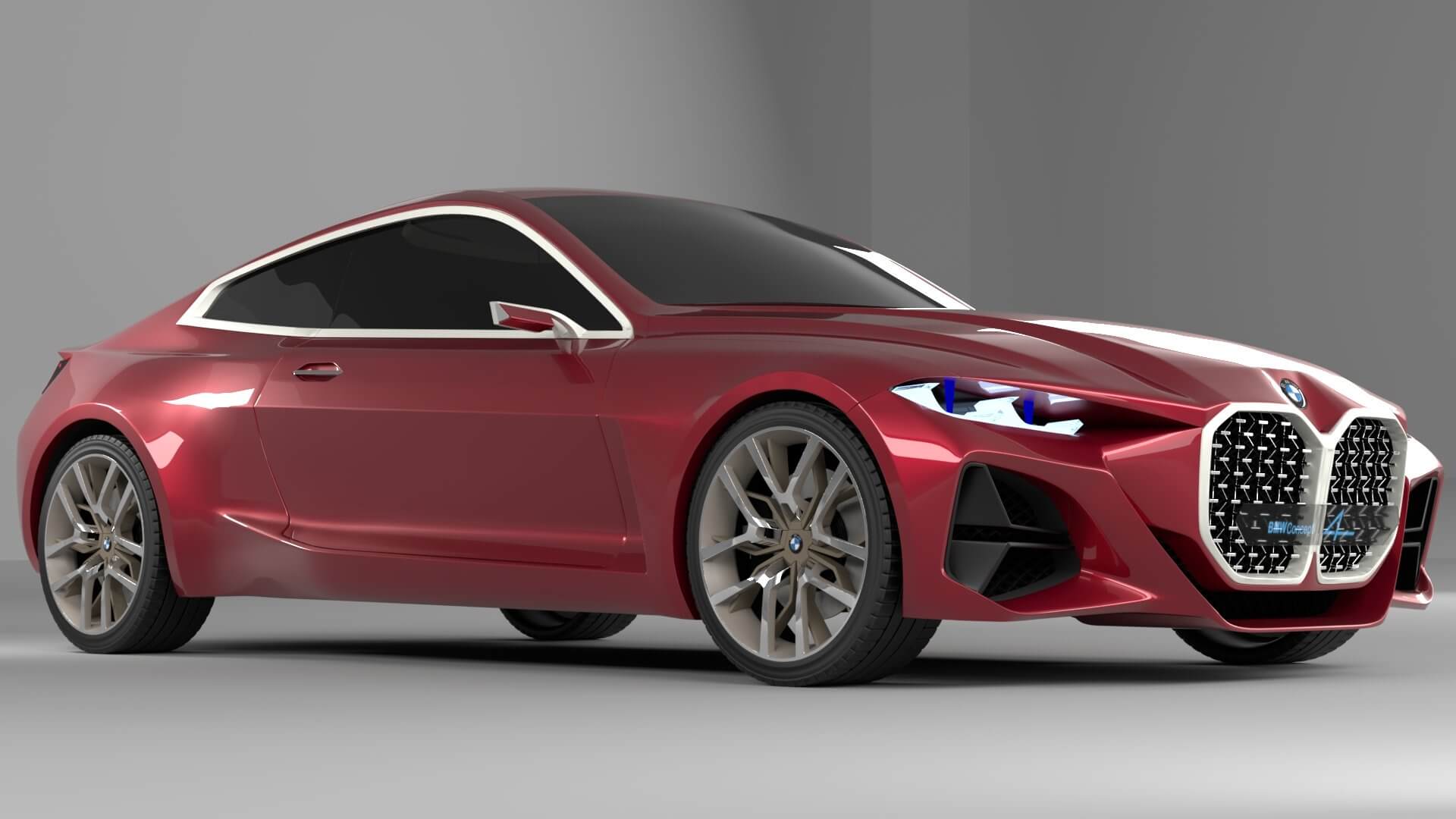 bmw concept 4 3d model 3D Render by Debanjan Mukherjee