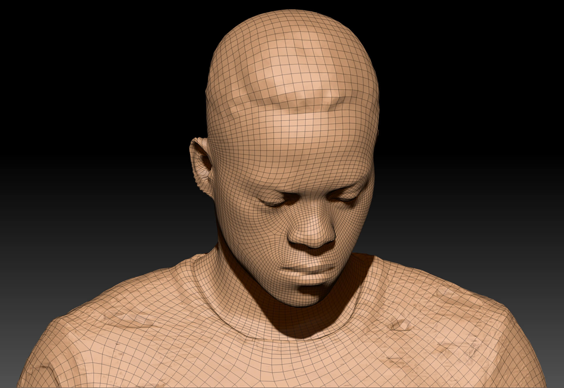 African Man Holding Phone 431 - 3D Model by deep3dstudio