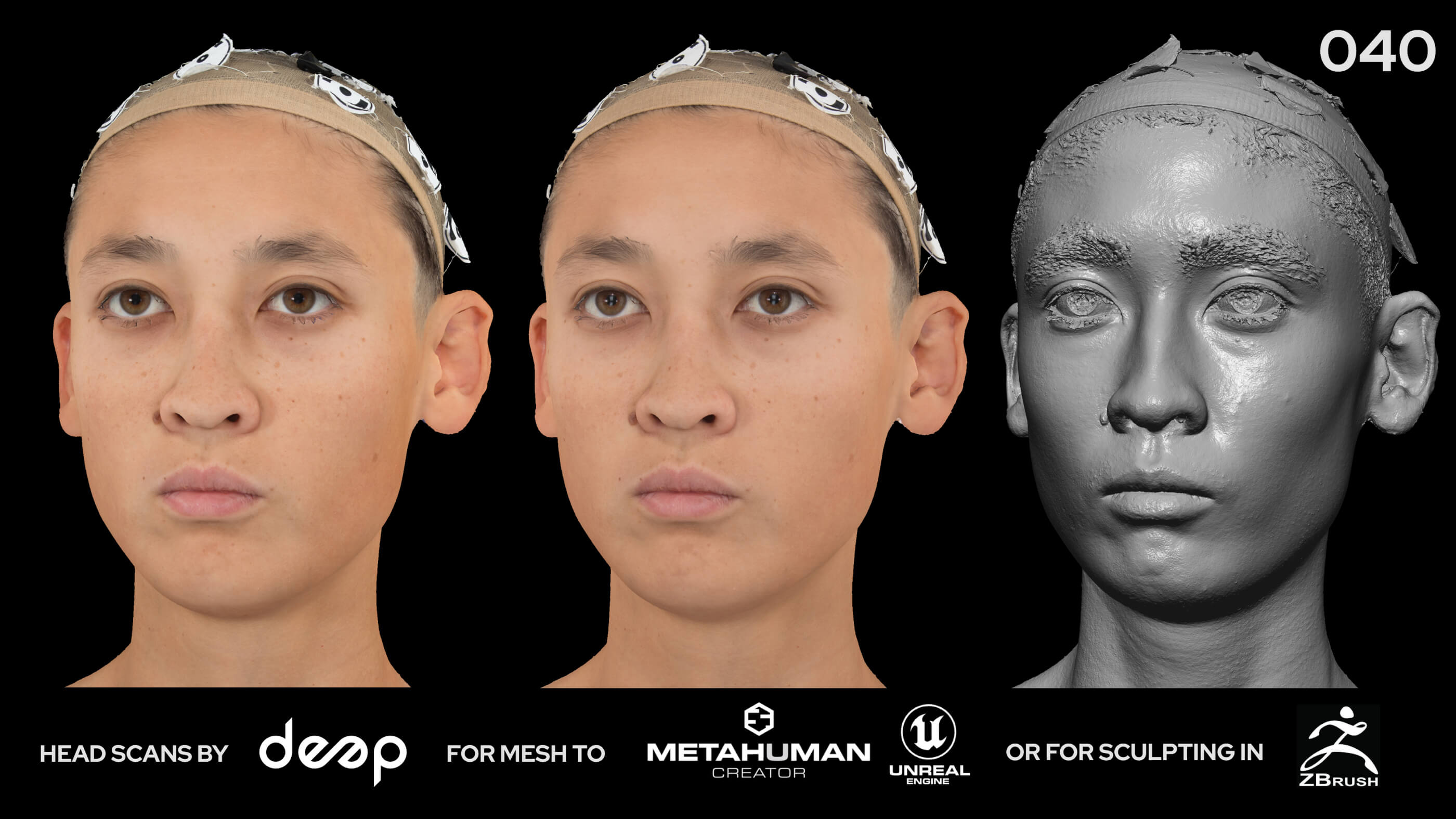 Asian Male 30S Head Scan 040 - 3D Model by deep3dstudio