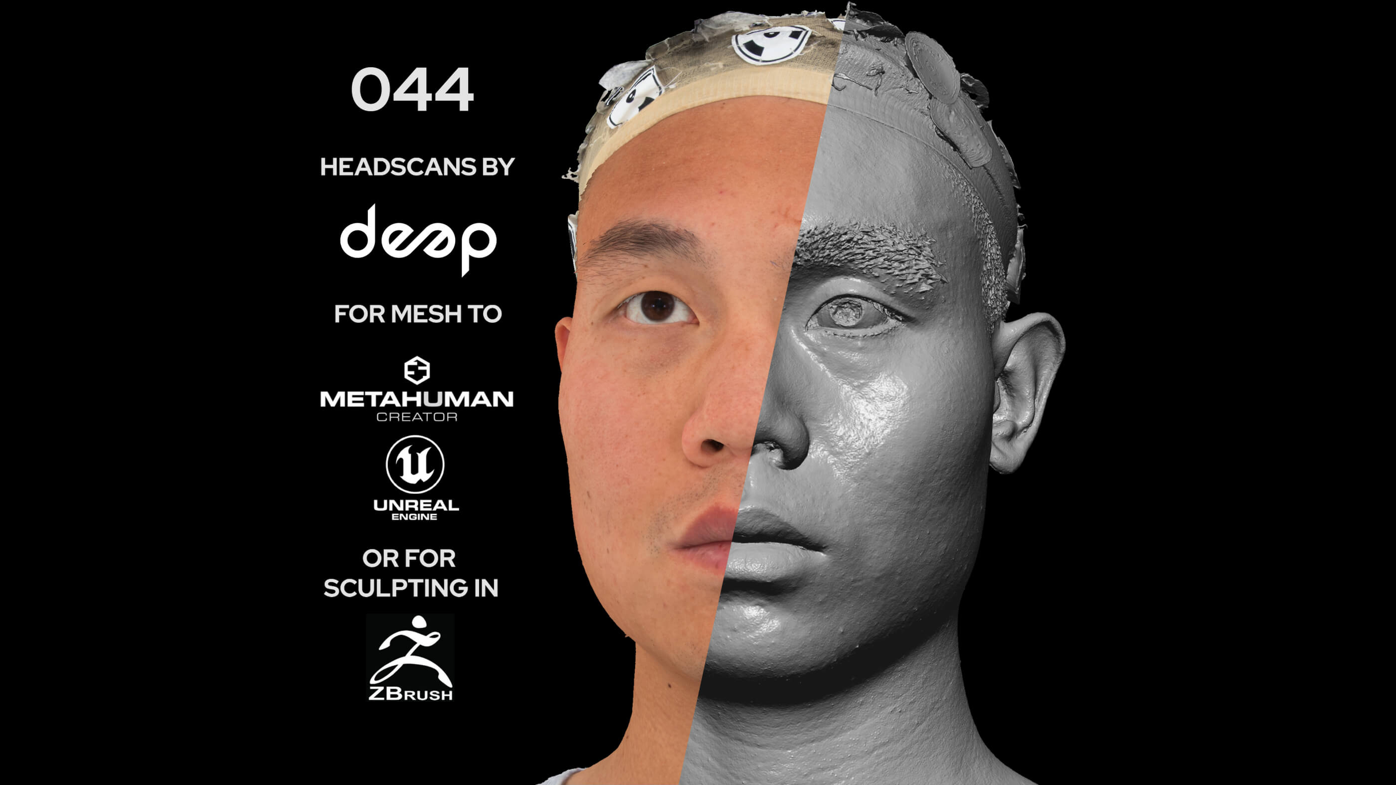 Asian Male 30S Head Scan 044 - 3D Model by deep3dstudio