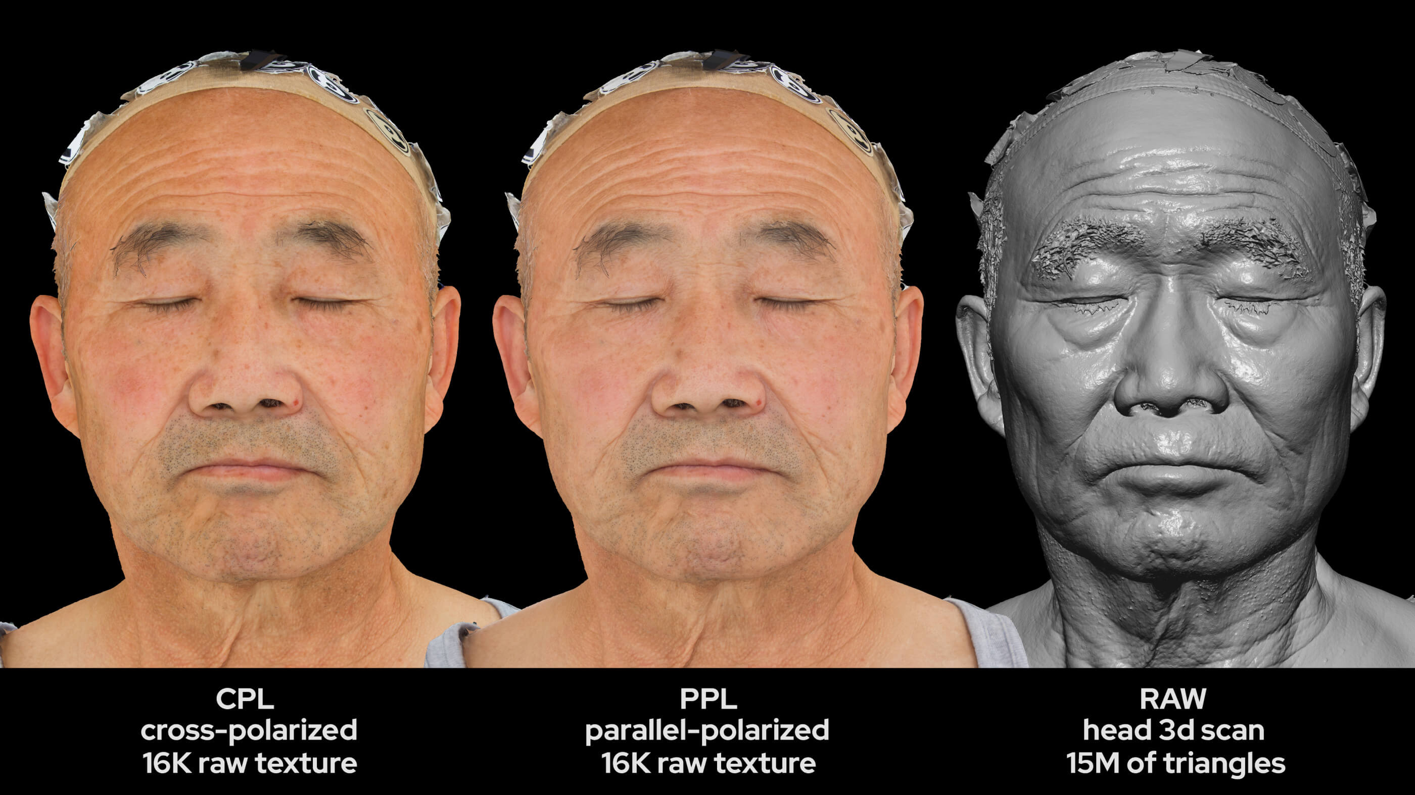 Asian Male 70S Head Scan 030 - 3D Model by deep3dstudio