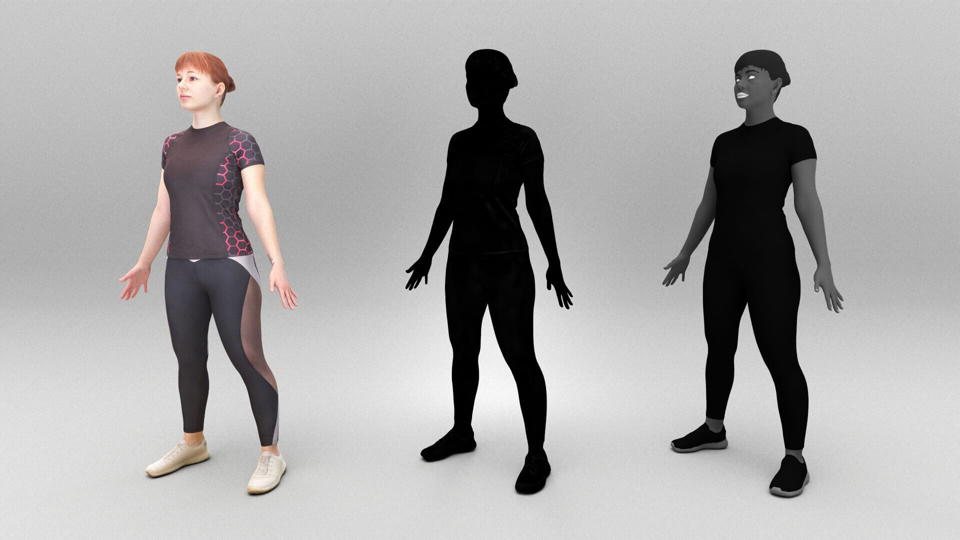 Athletic Woman In Tracksuit Ready For Animation 380 - 3D Model by ...