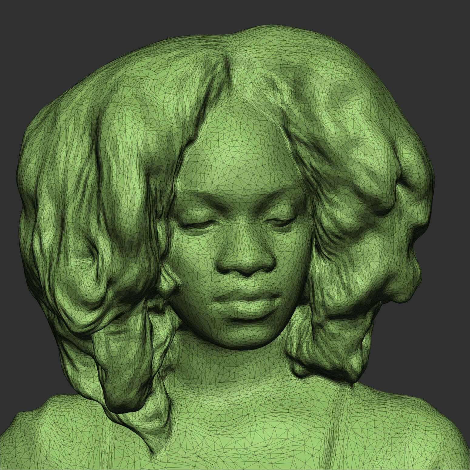 Attractive Woman In Dress Using Smartphone 381 - 3D Model by deep3dstudio