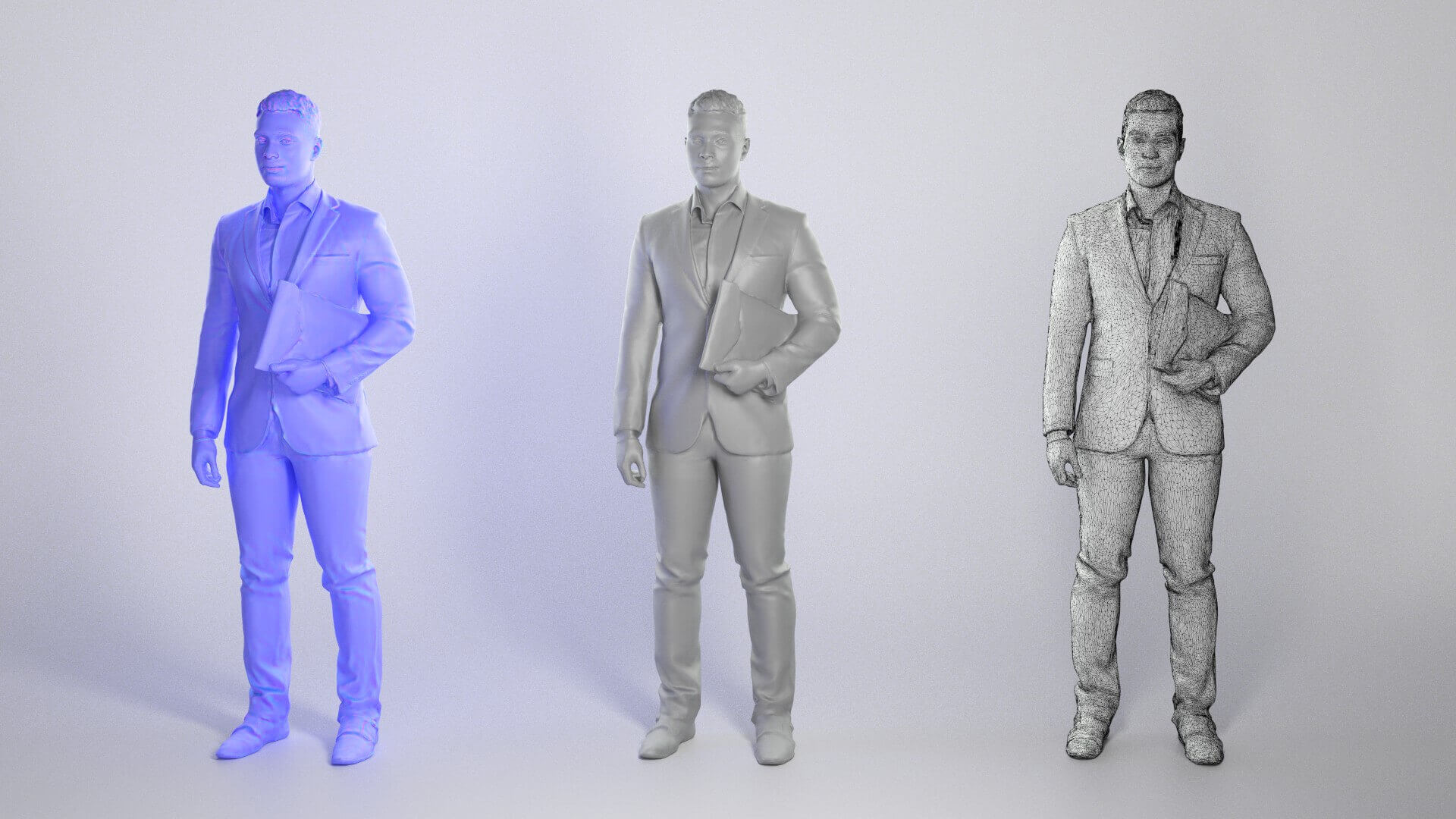 Attractive Young Man in Business Suit 316 - 3D Model by deep3dstudio