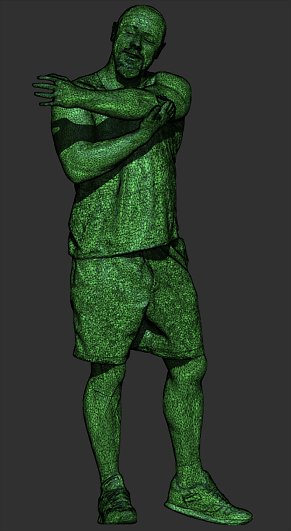 Bald Man Working Out 433 - 3D Model by deep3dstudio