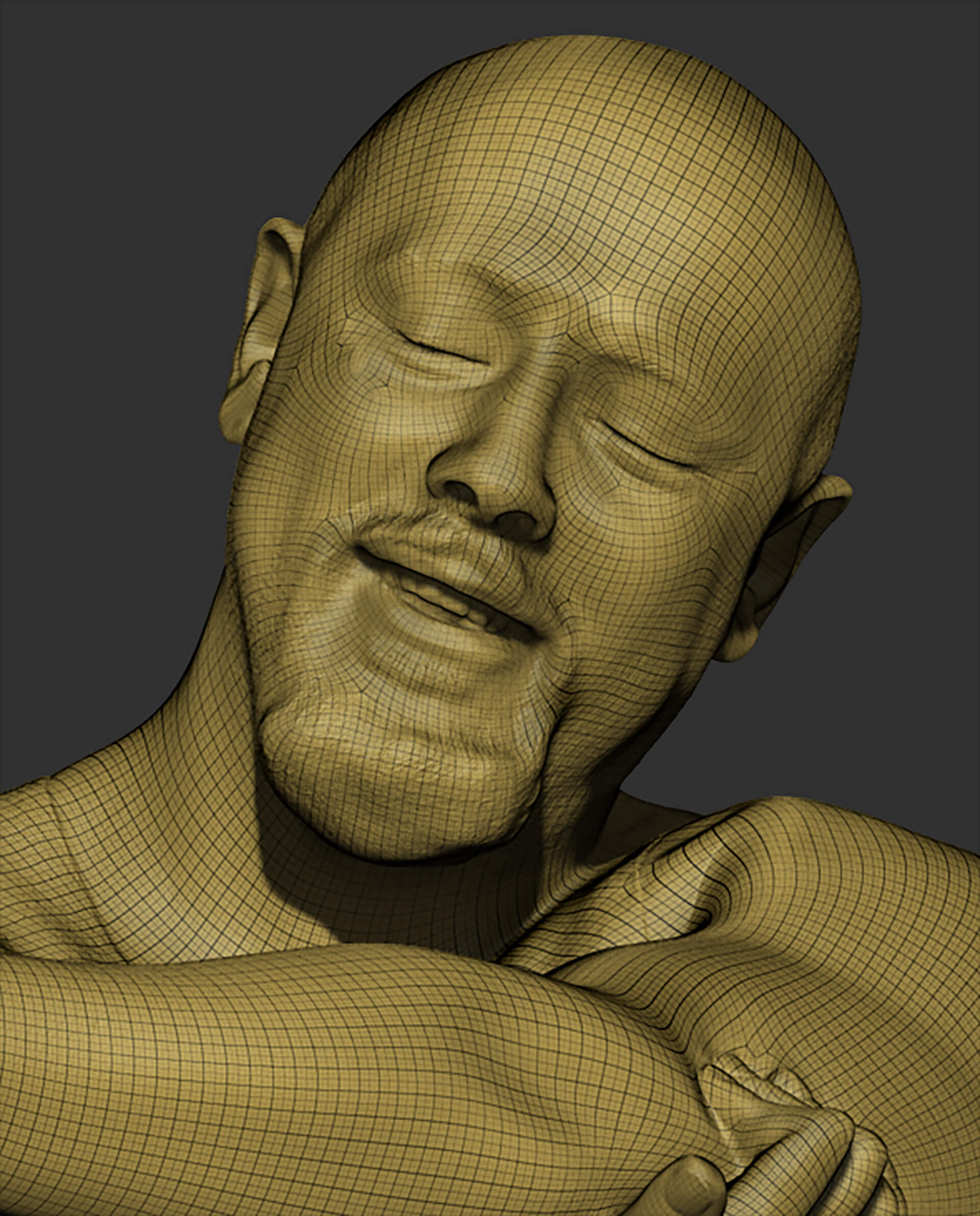 Bald Man Working Out 433 - 3D Model by deep3dstudio