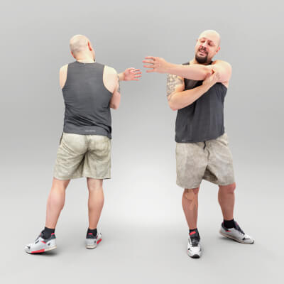 Bald Man Working Out 433 - 3D Model by deep3dstudio