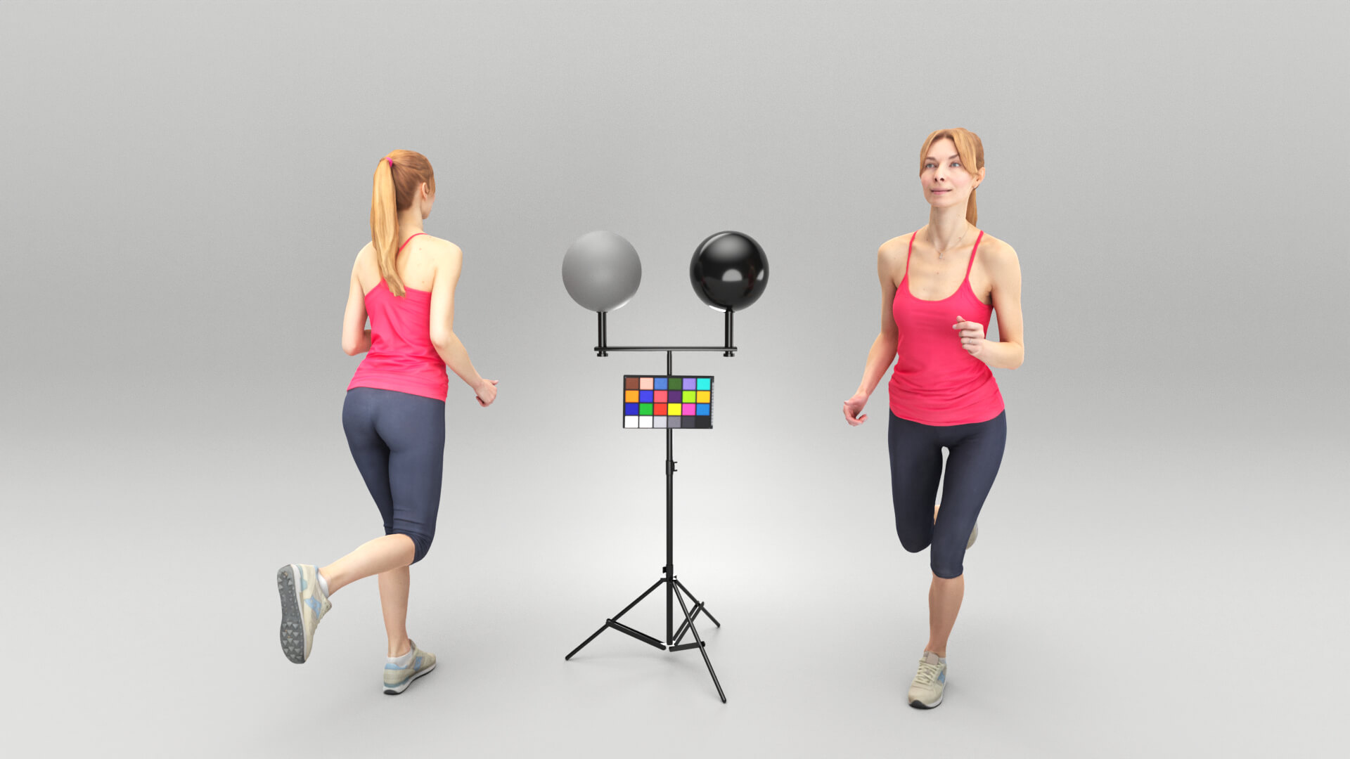 Beautiful Woman Running 459 - 3D Model by deep3dstudio