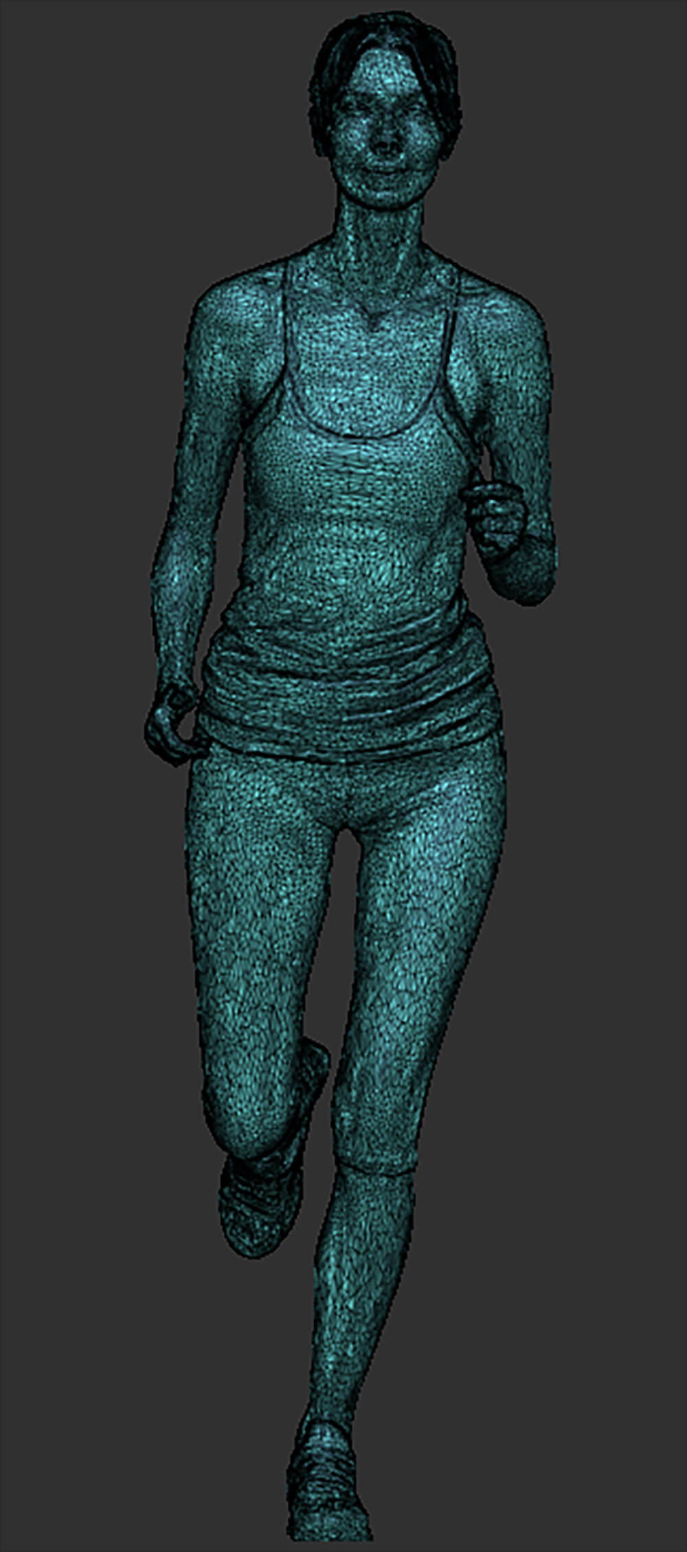 Beautiful Woman Running 459 - 3D Model by deep3dstudio