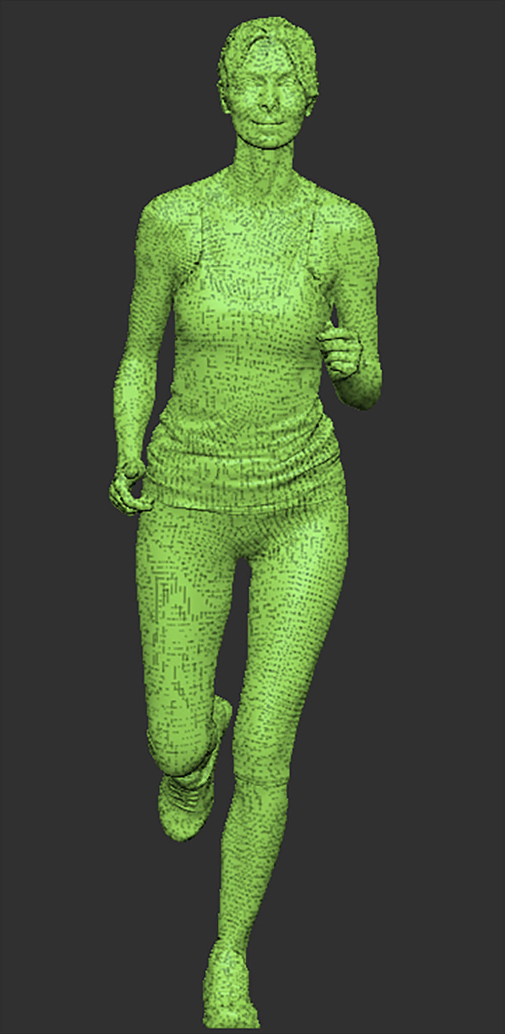 Beautiful Woman Running 459 - 3D Model by deep3dstudio