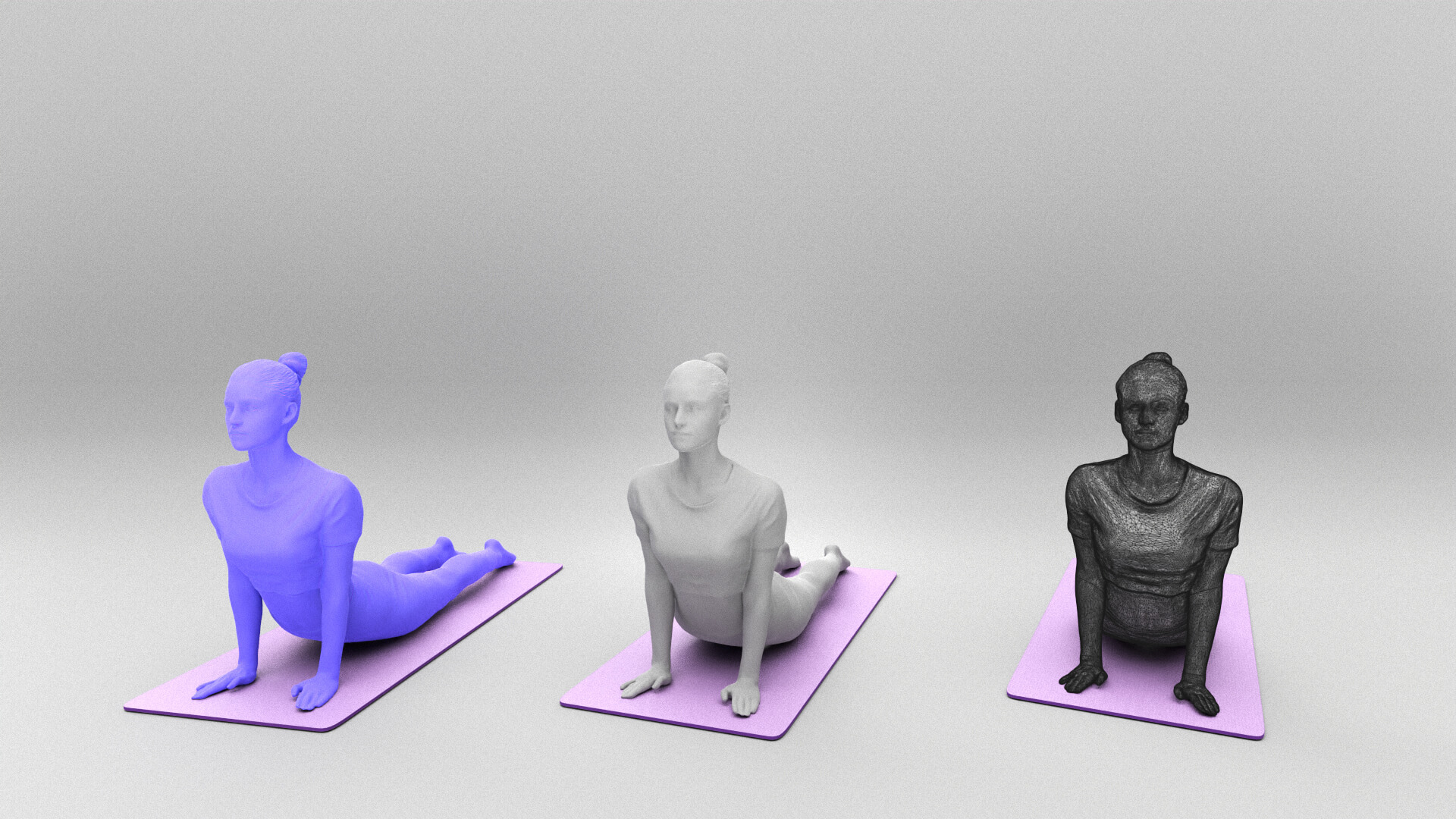 Beautiful Young Woman Stretching 453 - 3D Model by deep3dstudio