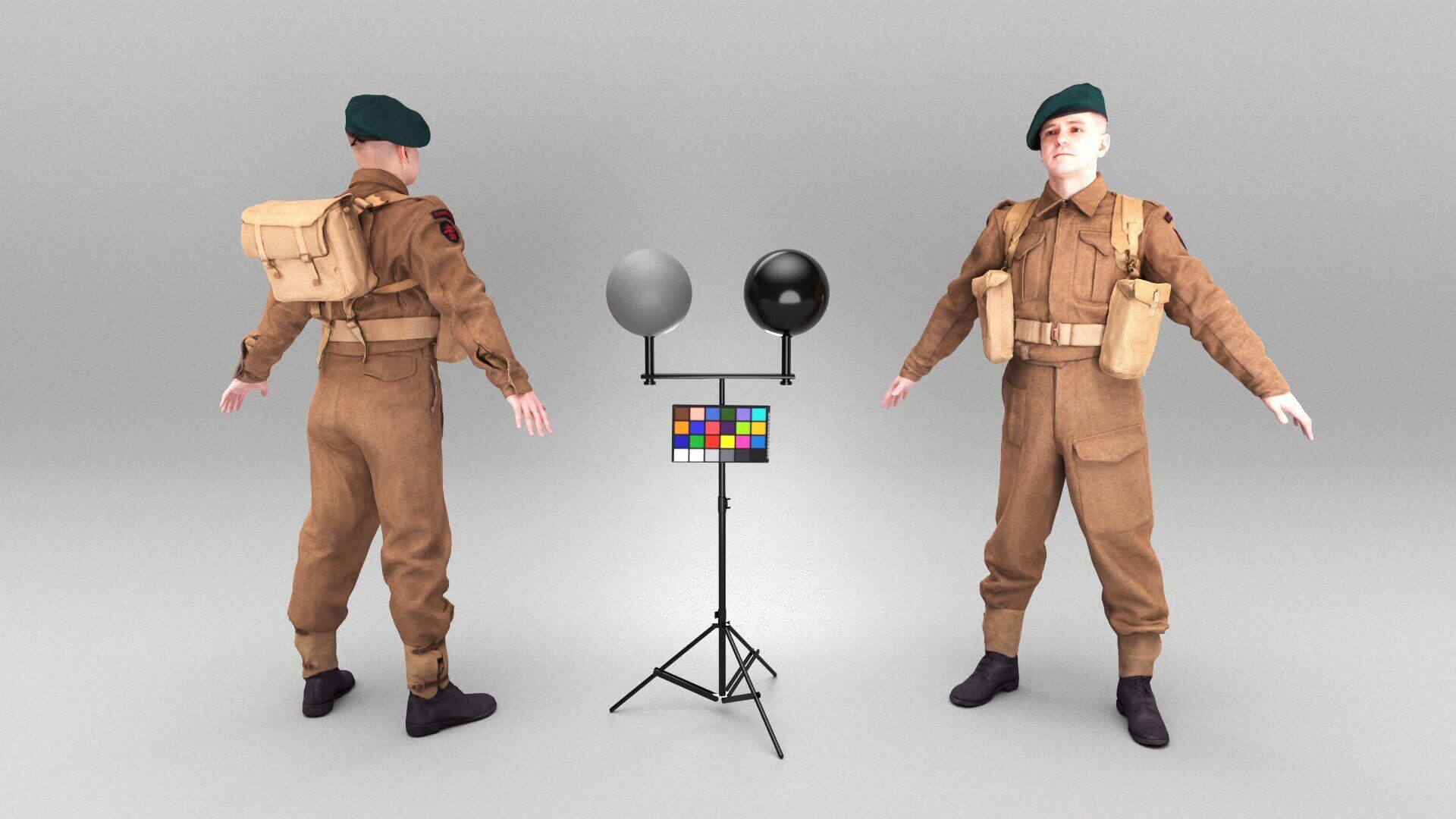 British Army Soldier in A-Pose 369 3D Model by deep3dstudio