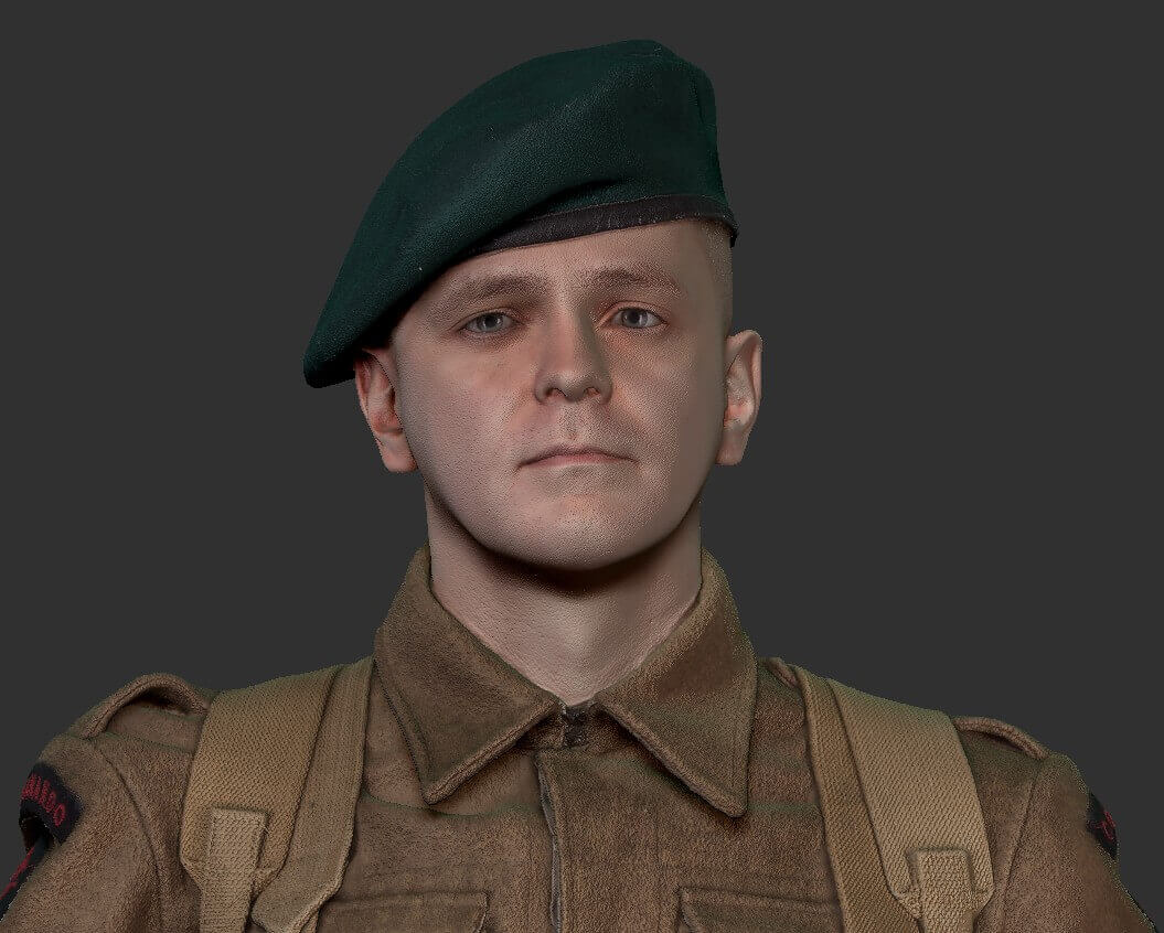 British Army Soldier in A-Pose 369 3D Model by deep3dstudio
