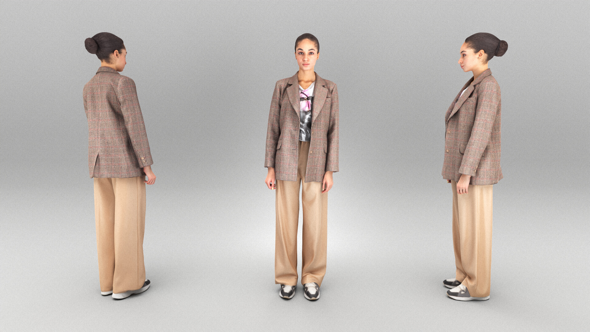 Charming Woman in Office Style 427 - 3D Model by deep3dstudio