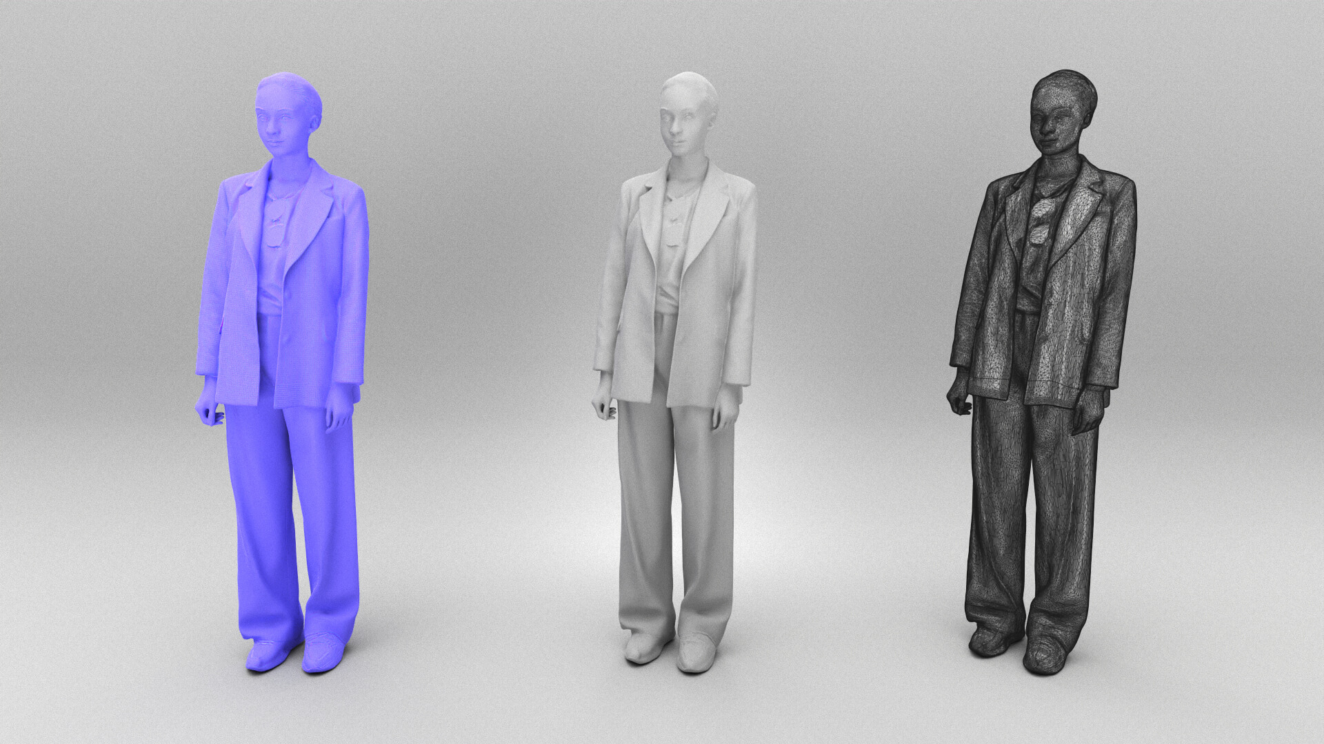 Charming Woman in Office Style 427 - 3D Model by deep3dstudio