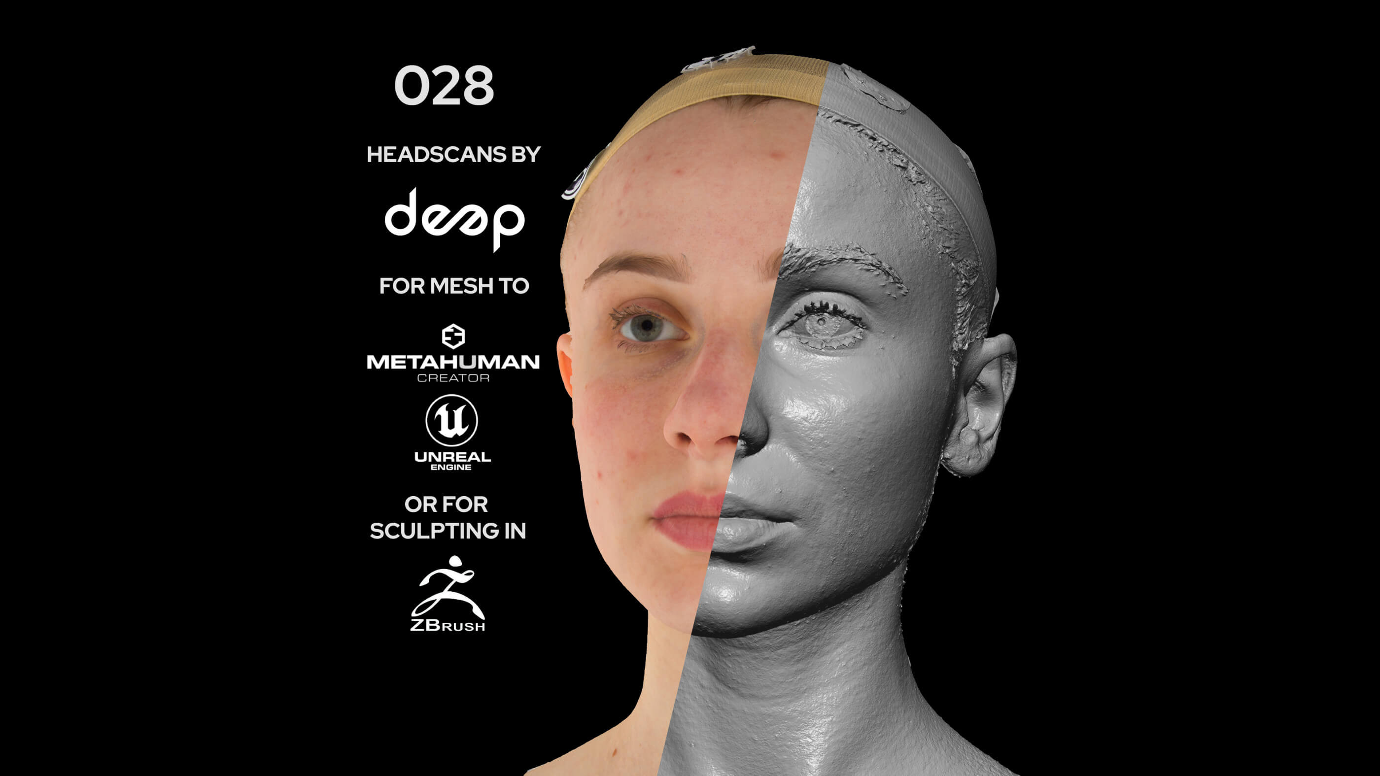European Female 20S Head Scan 028 - 3D Model by deep3dstudio