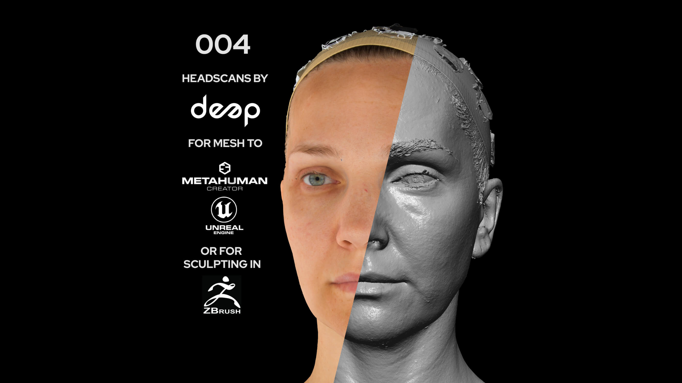 European Female 40S Head Scan 004 - 3D Model by deep3dstudio