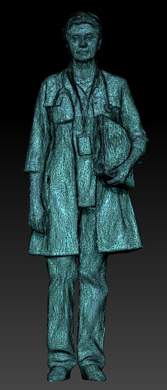 Female Medical Doctor With Folder 255 - 3D Model by deep3dstudio