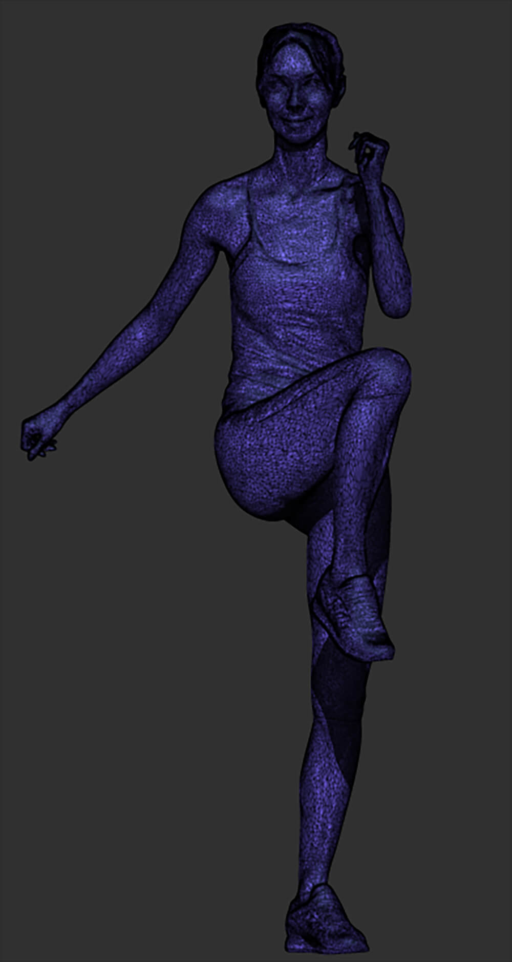 Fitness Woman Doing Exercise 421 - 3D Model by deep3dstudio