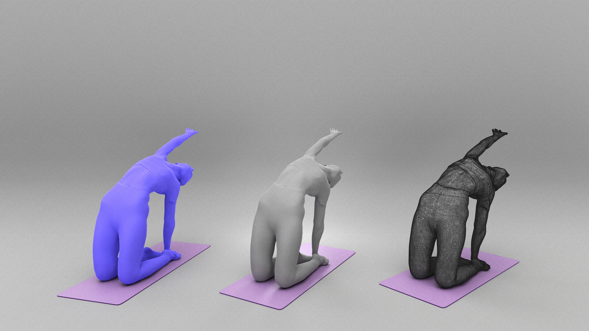 Fitness Woman Doing Stretching Exercises 431 - 3D Model by deep3dstudio