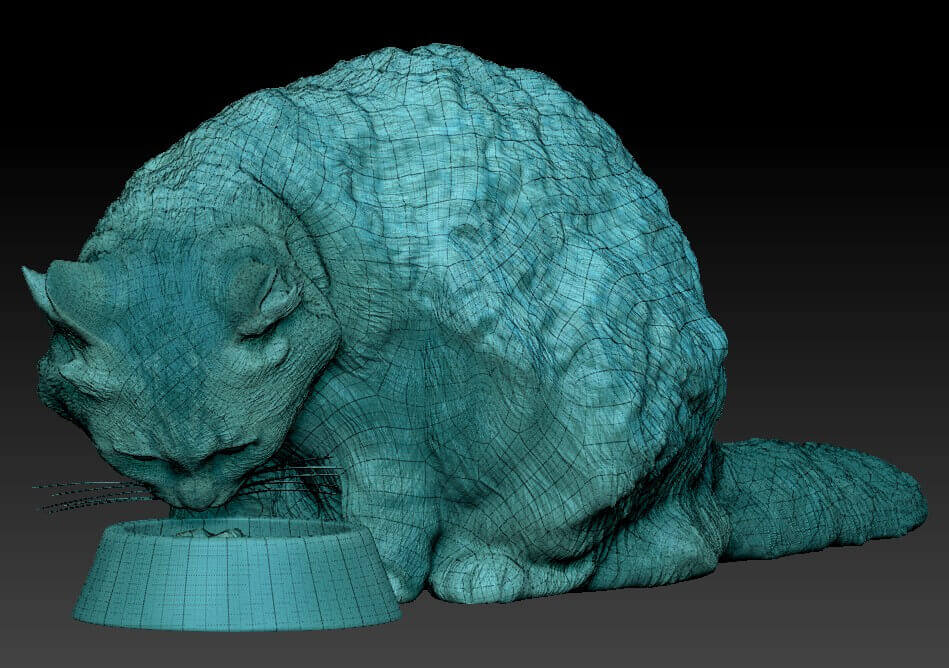 Fluffy Cat 22 - 3D Model by deep3dstudio