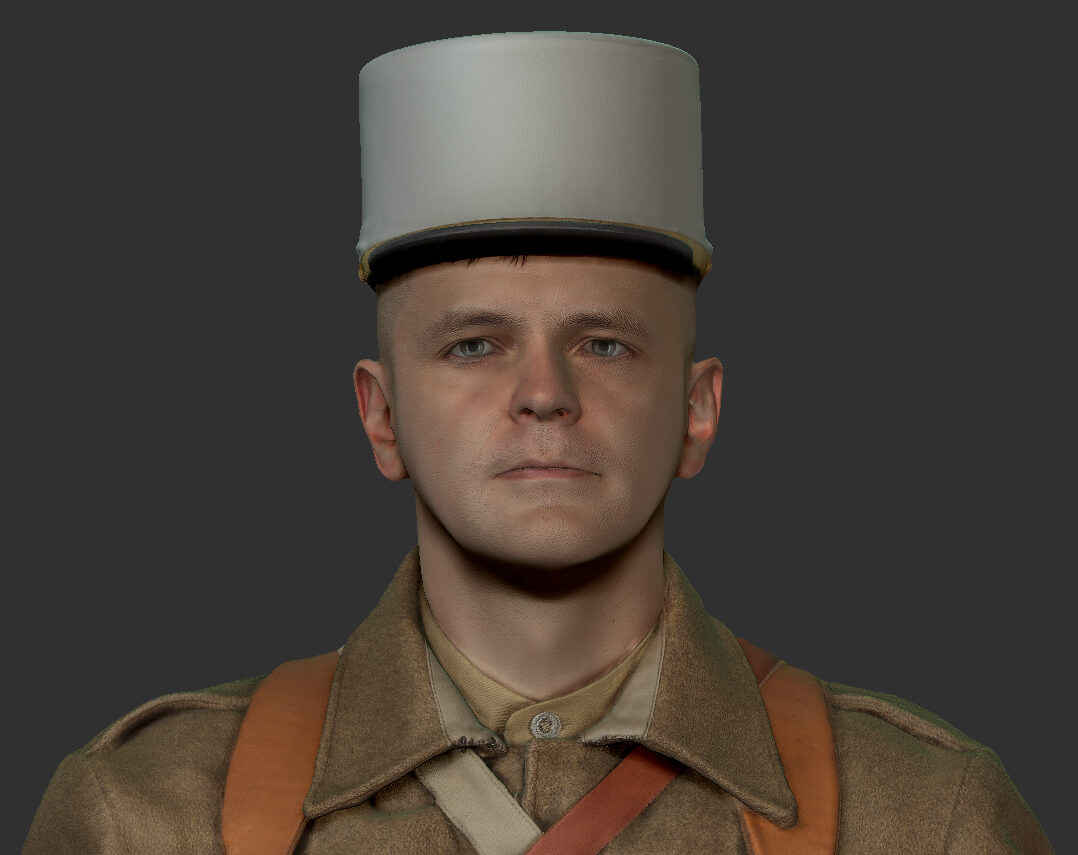 French Infantry Soldier in A-Pose 403 3D Model by deep3dstudio