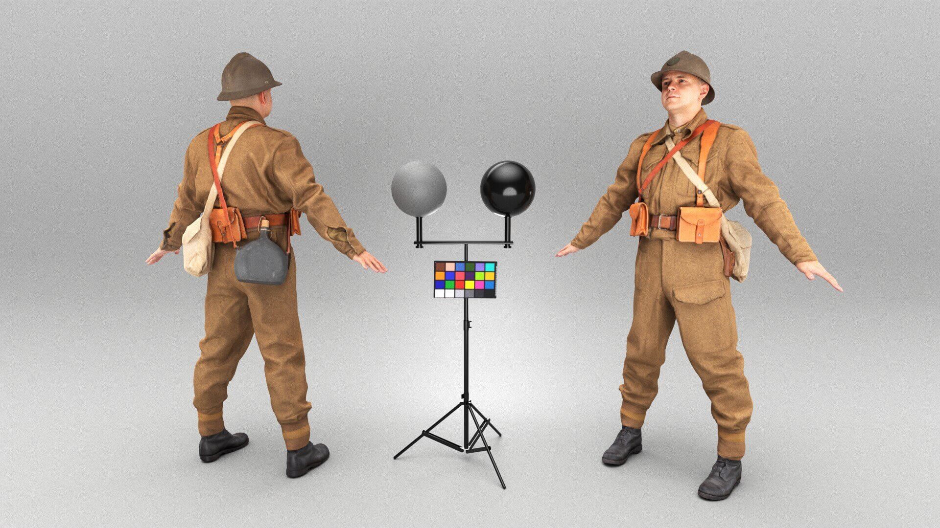 French Infantryman Ready For Animation 360 - 3D Model by deep3dstudio