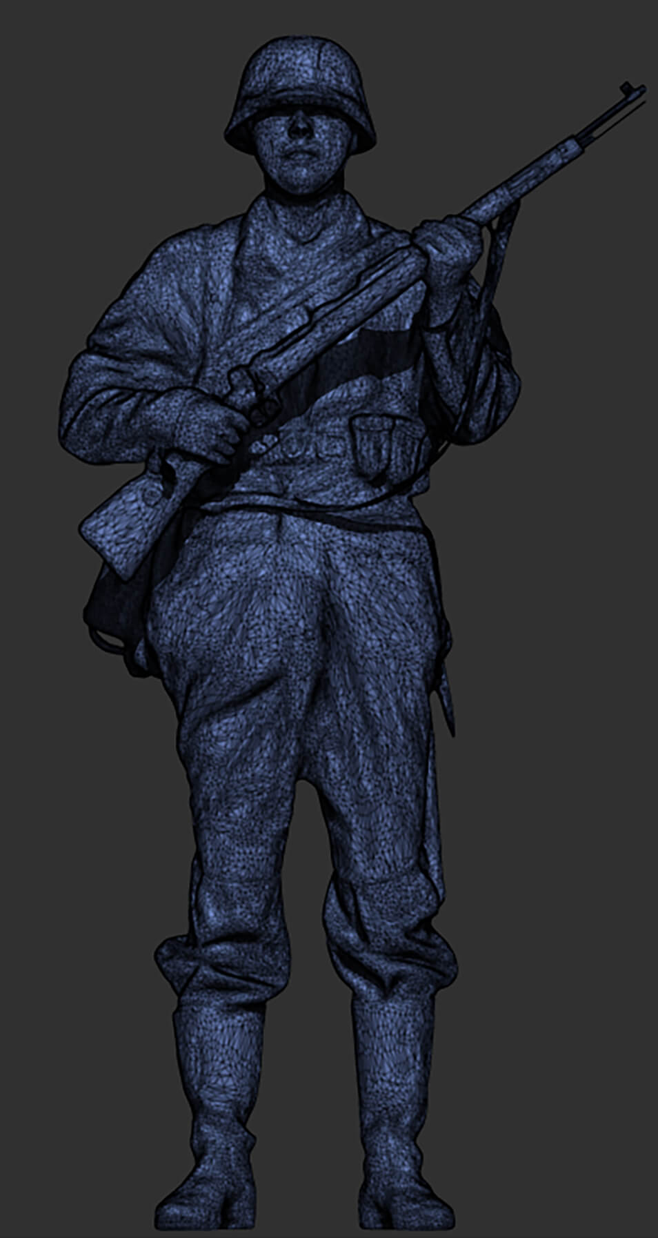 German Wehrmacht Soldier With Gun 436 - 3D Model by deep3dstudio