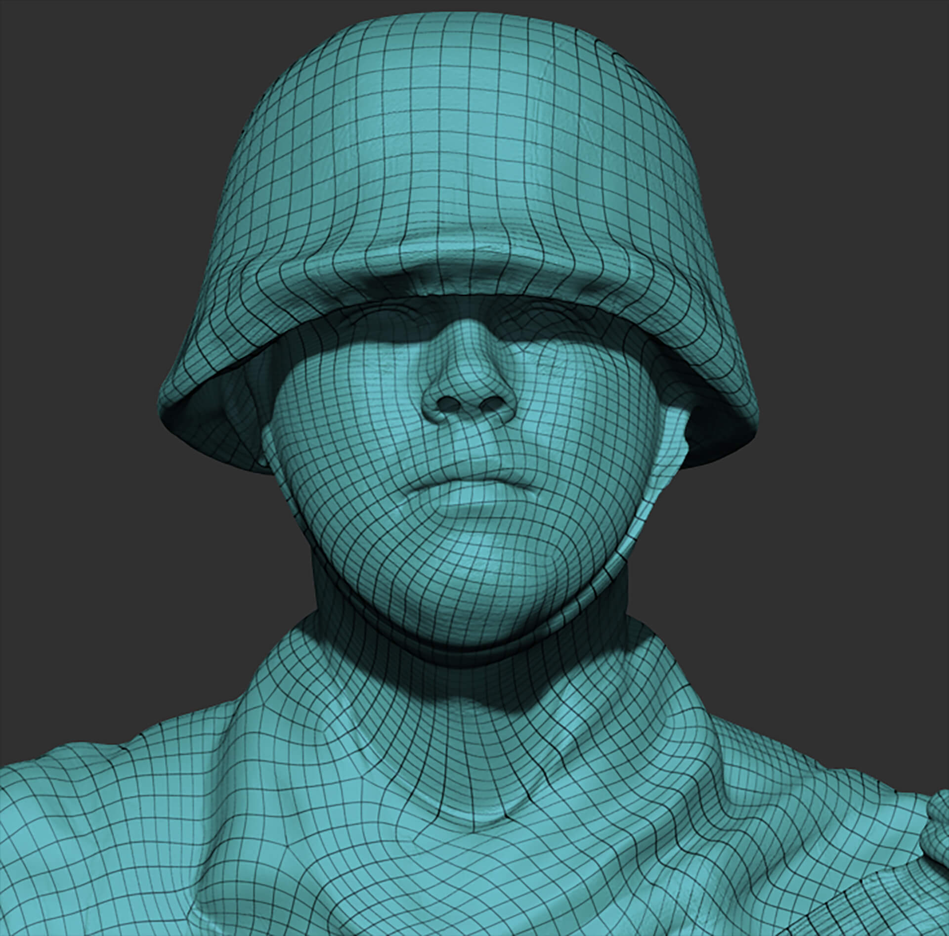 German Wehrmacht Soldier With Gun 436 - 3D Model by deep3dstudio