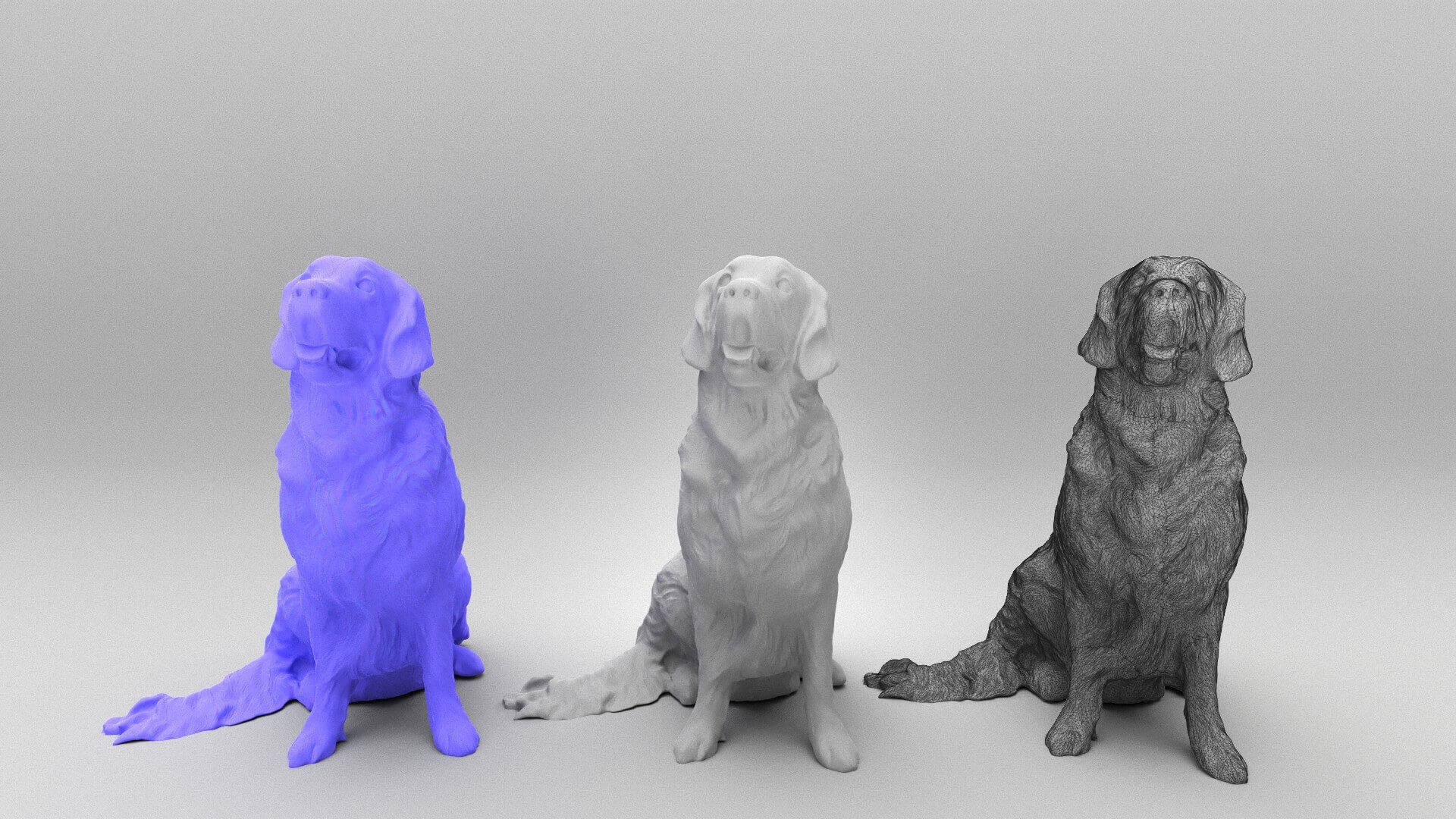 Golden Retriever Dog 23 - 3D Model by deep3dstudio