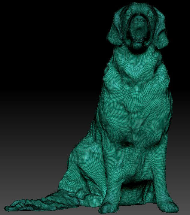 Golden Retriever Dog 23 - 3D Model by deep3dstudio