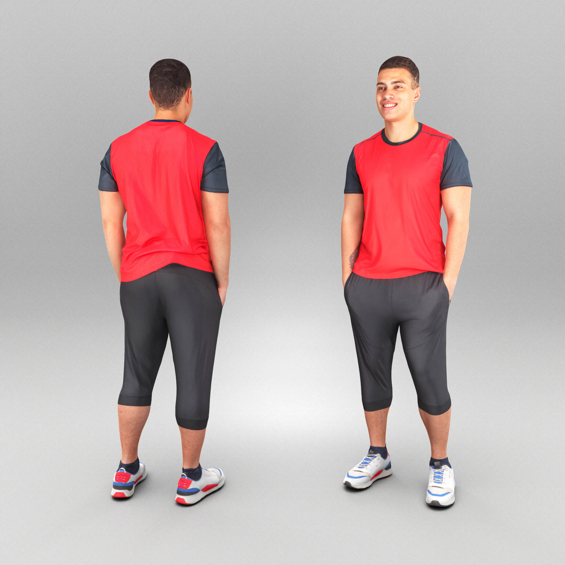 Handsome Man in Sportswear 428 - 3D Model by deep3dstudio