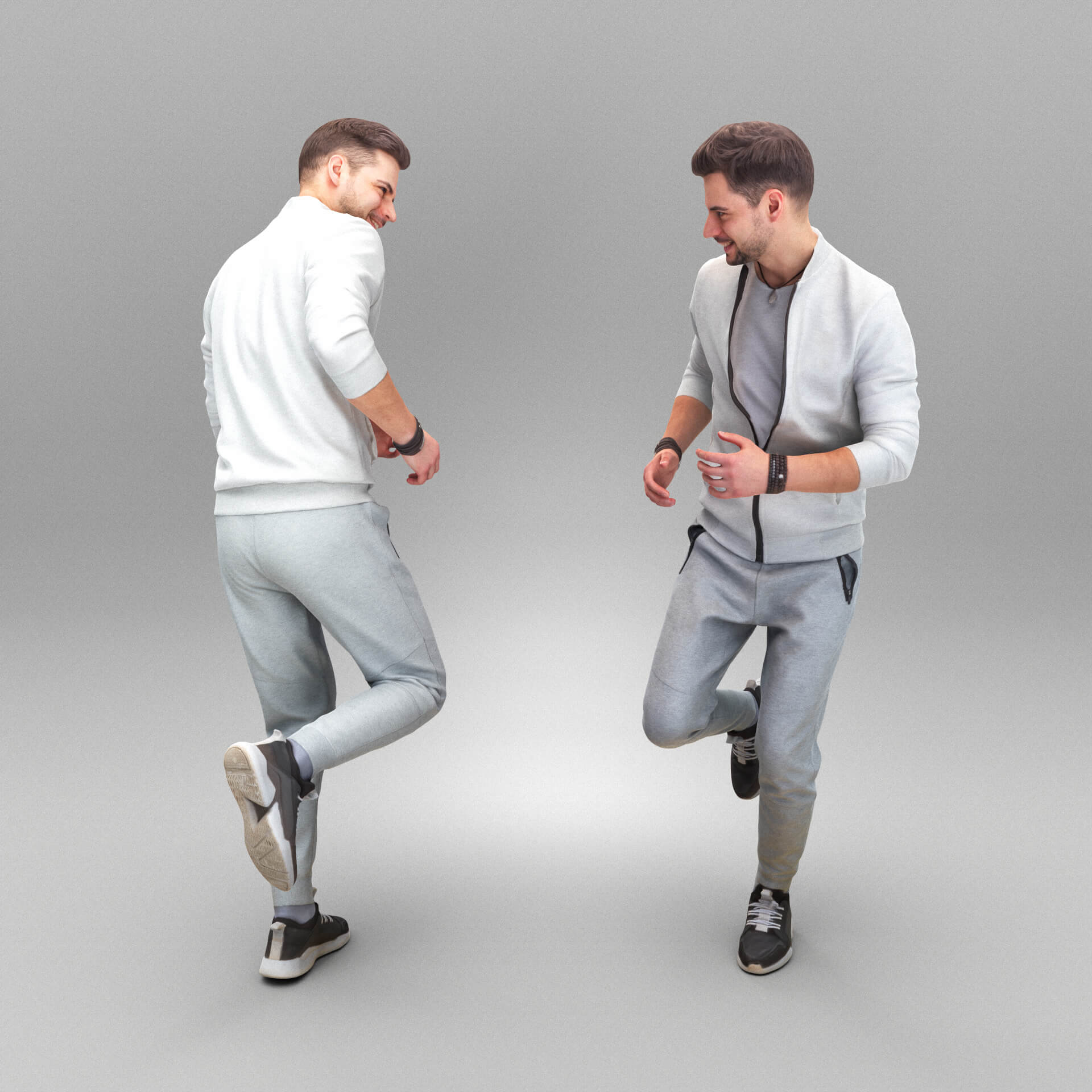 Handsome Man Running 407 - 3D Model by deep3dstudio