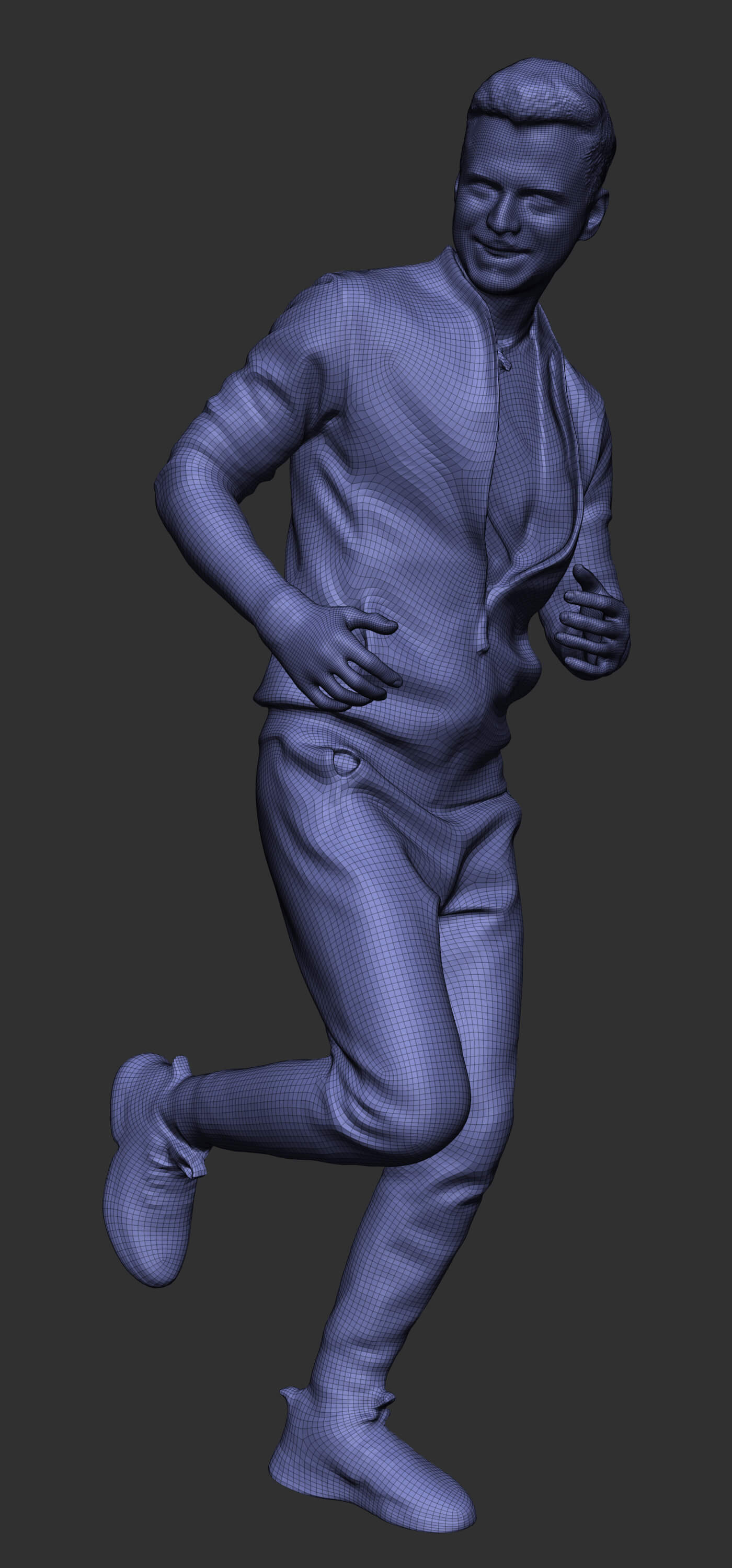 Handsome Man Running 407 - 3D Model by deep3dstudio