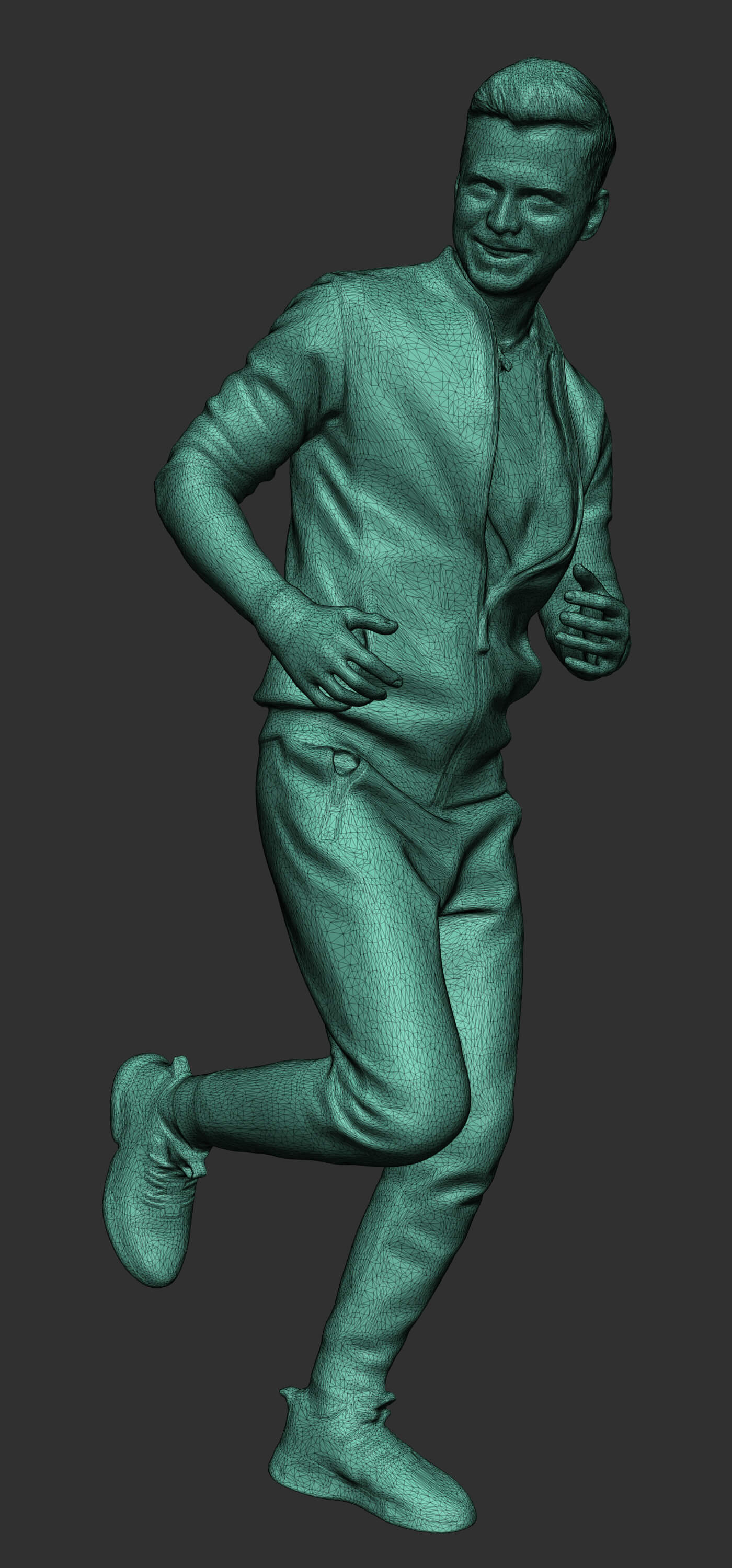 Handsome Man Running 407 - 3D Model by deep3dstudio