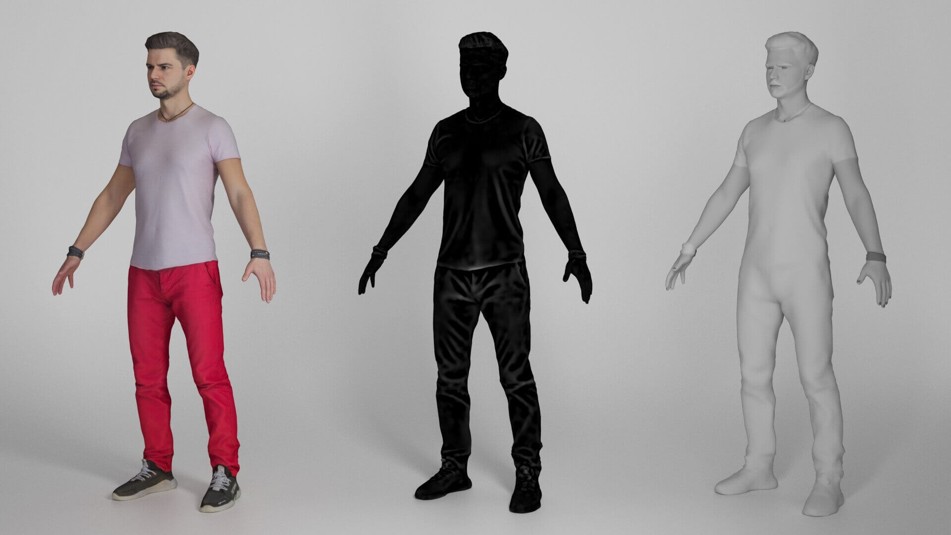 Handsome Young Man in A-Pose 337 3D Model by deep3dstudio