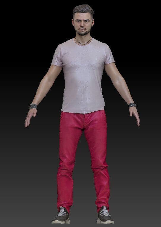 Handsome Young Man in A-Pose 337 3D Model by deep3dstudio