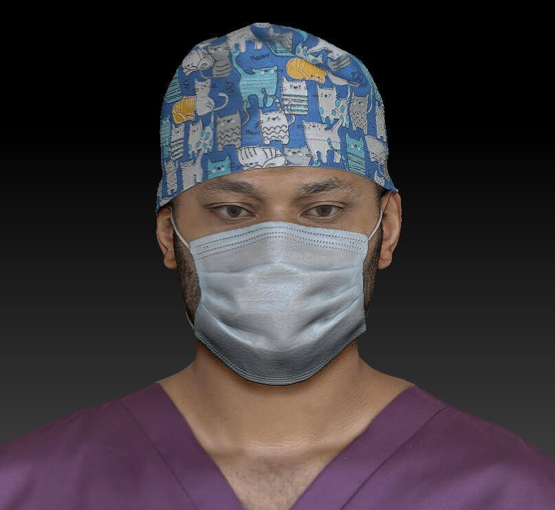 Male Doctor In Medical Uniform Ready For Rigging 325 - 3D Model by ...