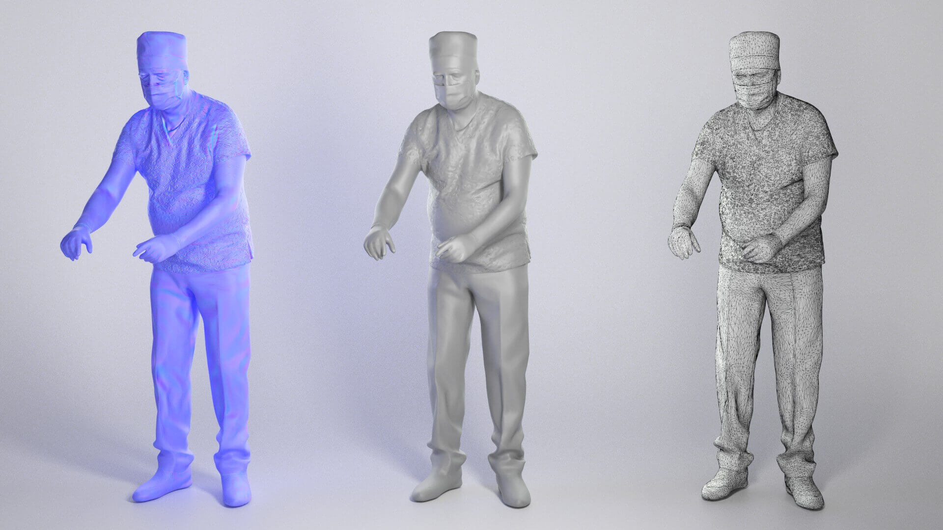 Male Doctor Performing Operation 250 - 3D Model by deep3dstudio