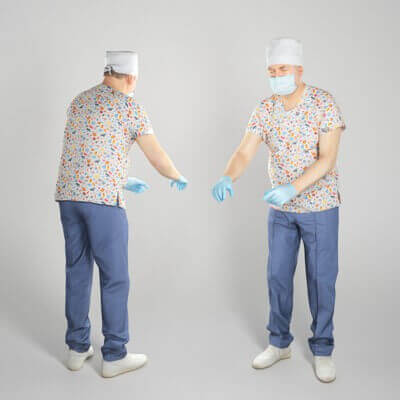 Male Doctor Performing Operation 250 - 3D Model by deep3dstudio