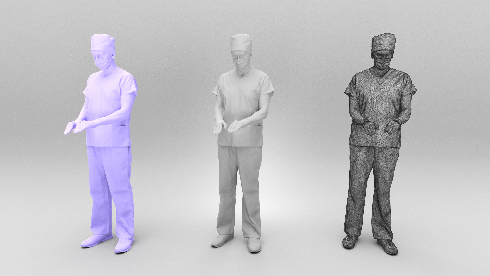 Male Doctor Performing Surgical Procedure 399 - 3D Model by deep3dstudio