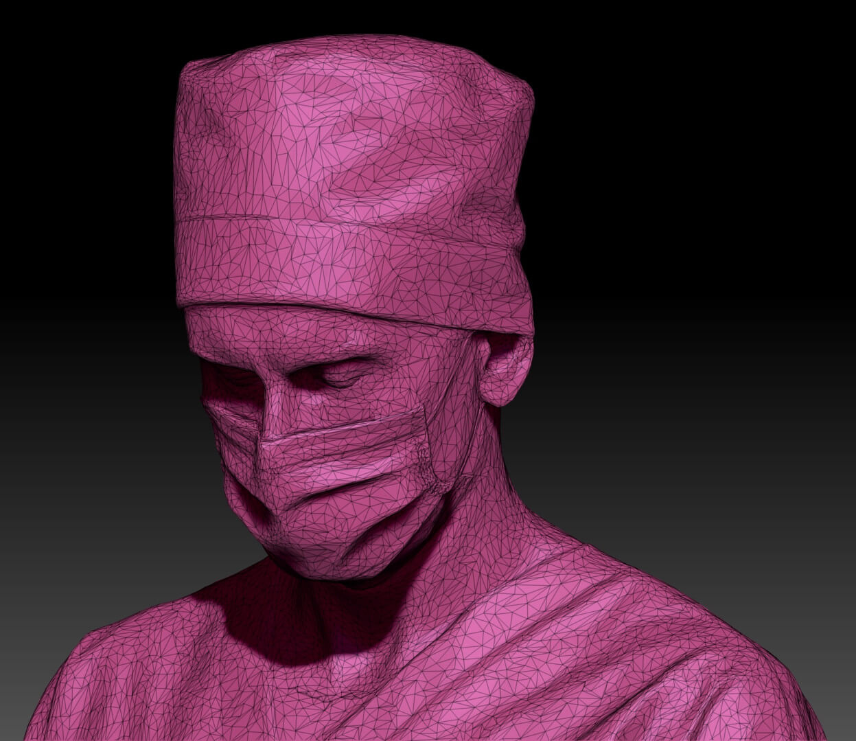 Male Doctor Performing Surgical Procedure 399 - 3D Model by deep3dstudio