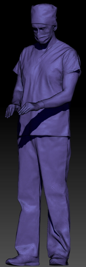 Male Doctor Performing Surgical Procedure 399 - 3D Model by deep3dstudio