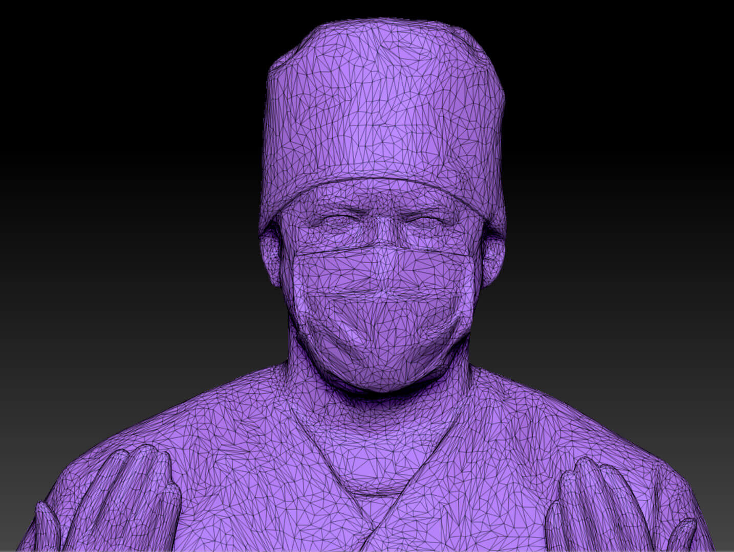 Male Doctor Ready for Surgery 349 - 3D Model by deep3dstudio