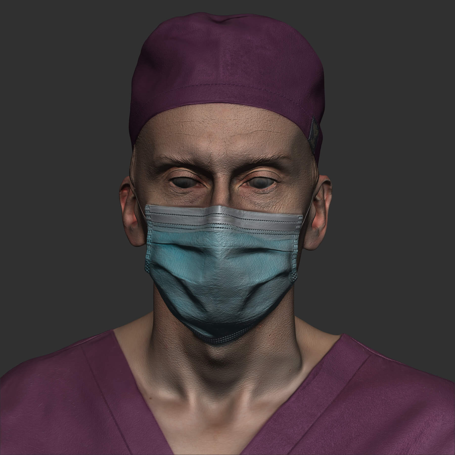 Male Medical Doctor in A-Pose 416 3D Model by deep3dstudio