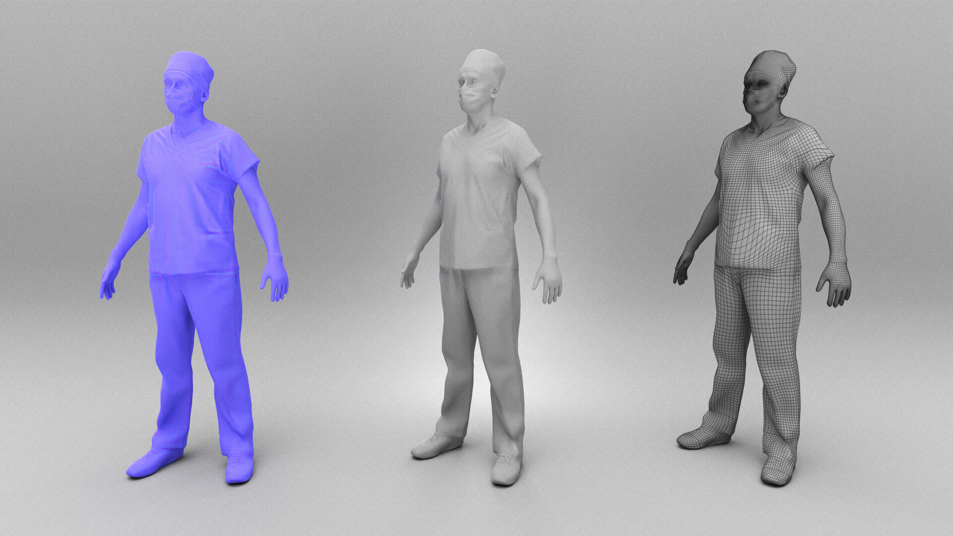 Male Surgeon Ready for Surgery in A-Pose 426 3D Model by deep3dstudio