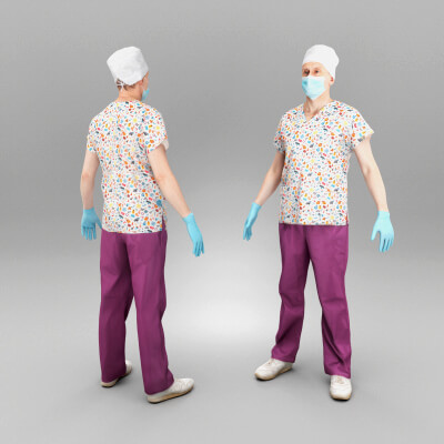 Male Surgeon Ready for Surgery in A-Pose 426 3D Model by deep3dstudio