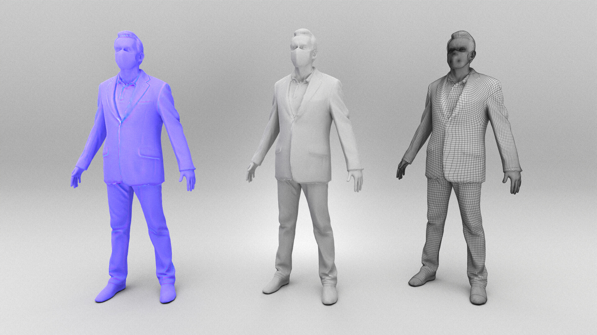 Man in Blazer and Jeans Ready for Animation 434 - 3D Model by deep3dstudio