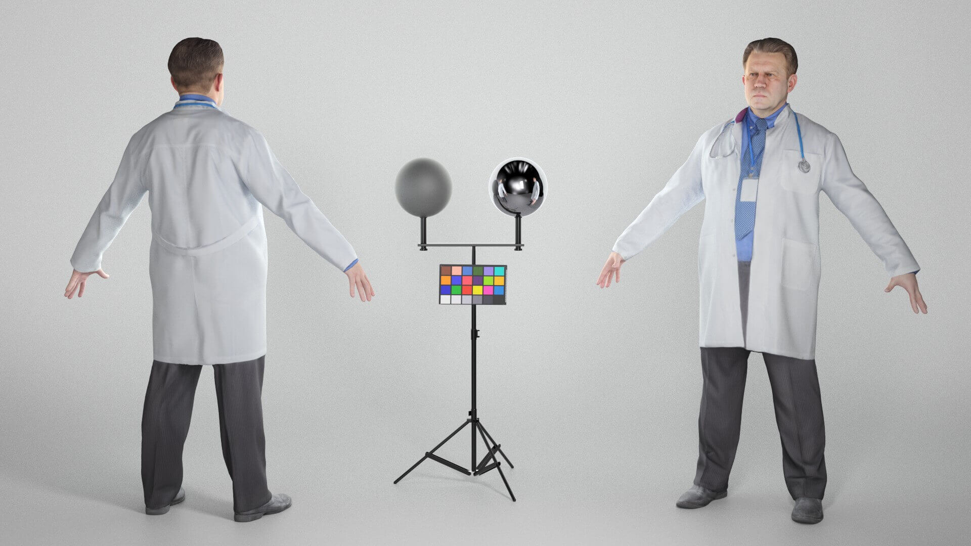 Man In Lab Coat In A-Pose 332 3D Model by deep3dstudio
